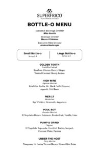 Superfrico Las Vegas Menus - Spiegelworld