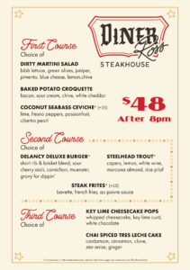 Diner Ross Menus - Spiegelworld