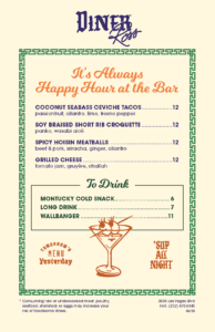 Diner Ross Menus - Spiegelworld