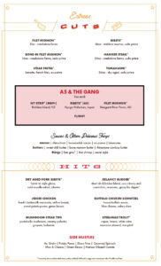 Diner Ross Menus - Spiegelworld