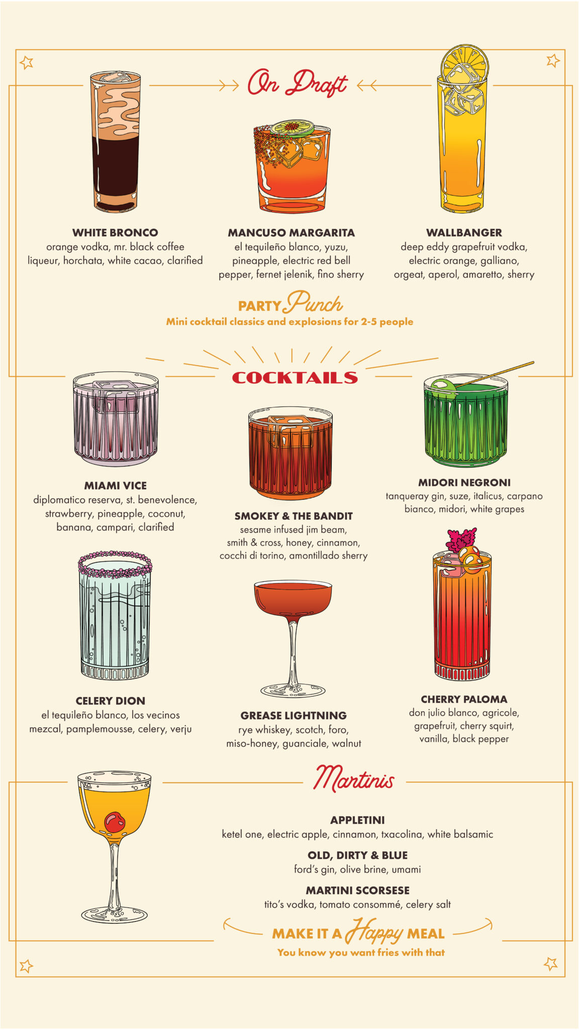 Diner Ross Menus - Spiegelworld