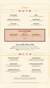 Diner Ross Menus - Spiegelworld