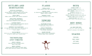 Atomic Saloon Show Menus - Spiegelworld