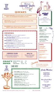 Diner Ross Menus - Spiegelworld